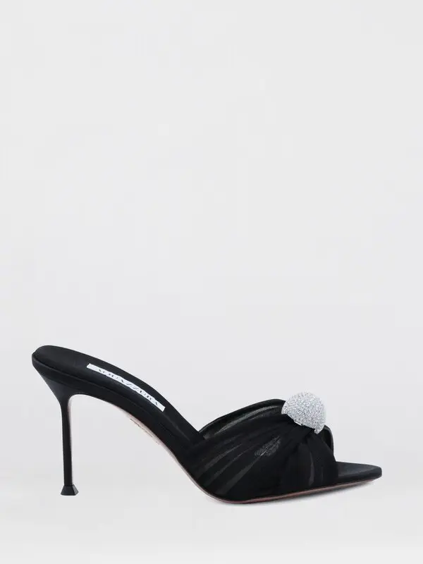 AQUAZZURA Embellished Heeled Mules