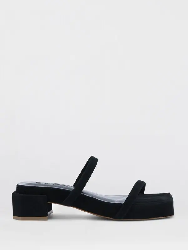 By Far Suede Mule Sandals - Black