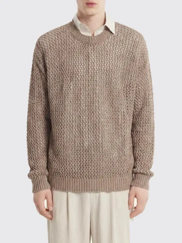 Maison Kitsuné Cotton Knit Top - Beige