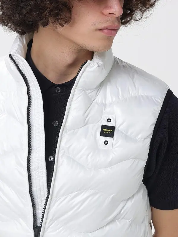 BLAUER. Padded Nylon Vest - White 1