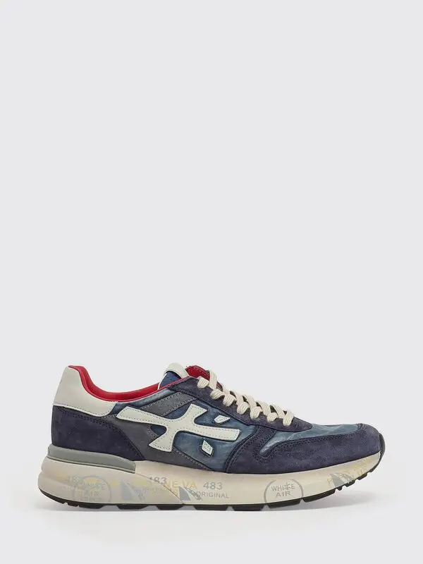 Premiata Mick Suede And Nylon Sneakers - Blue