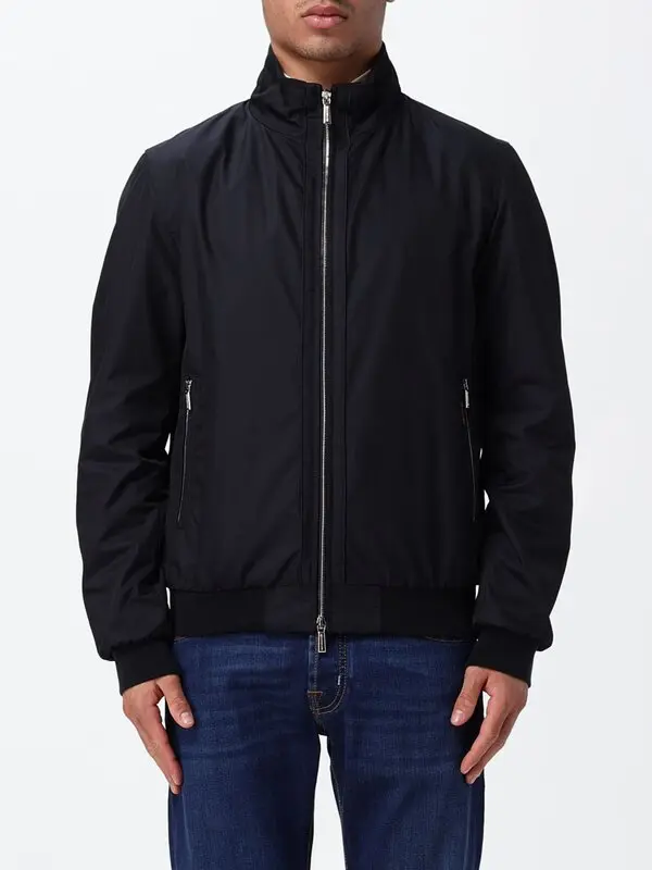 MOORER Waterproof Polyester Bomber Jacket - Blue