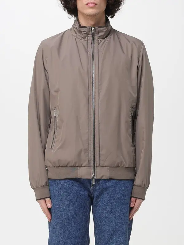 MOORER Waterproof Polyester Bomber Jacket - Grey