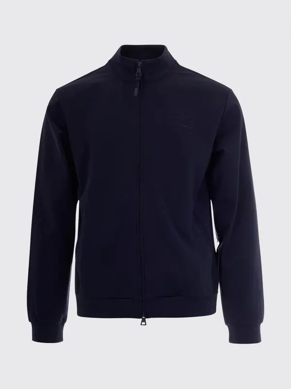 EA7 Zip Cardigan With High Neck - Blue