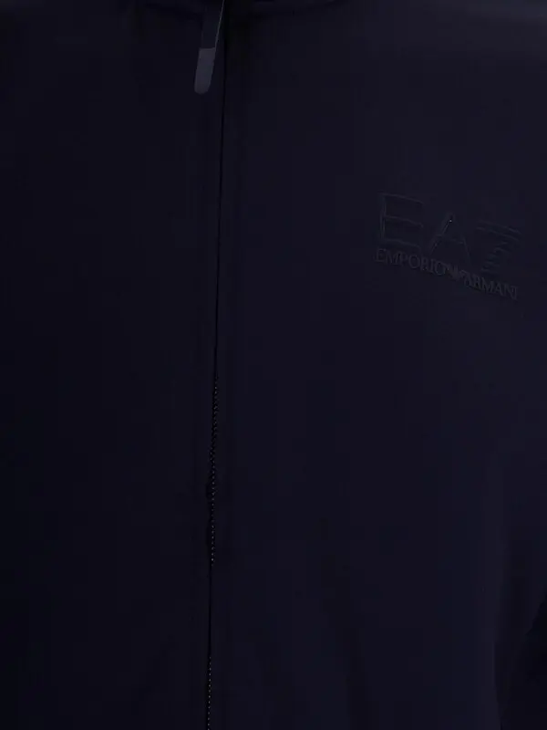 EA7 Zip Cardigan With High Neck - Blue