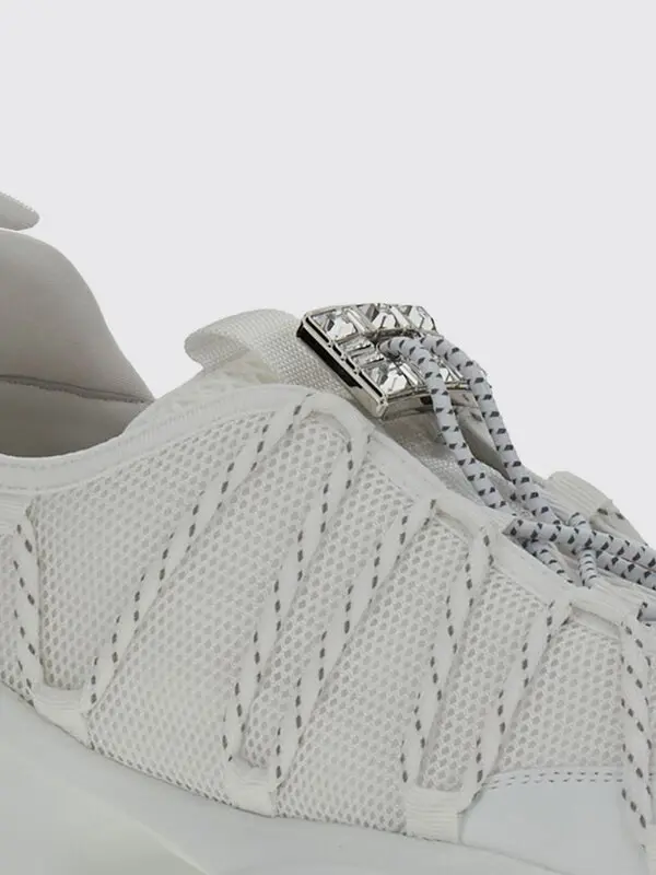 ROGER VIVIER Viv' Zag Mesh Sneakers With Jewel Detail