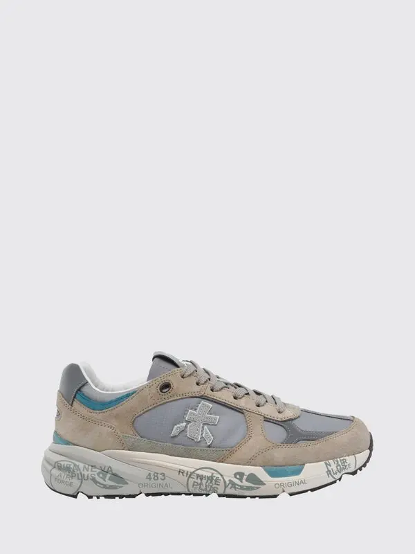 Premiata Mase Suede And Mesh Sneakers - Brown