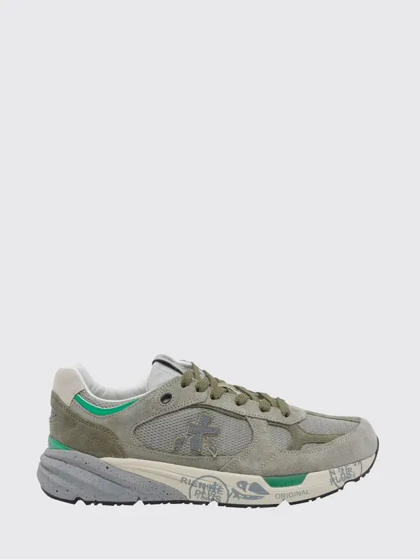 Premiata Mase Suede And Mesh Sneakers