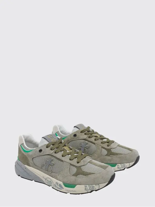 Premiata Mase Suede And Mesh Sneakers