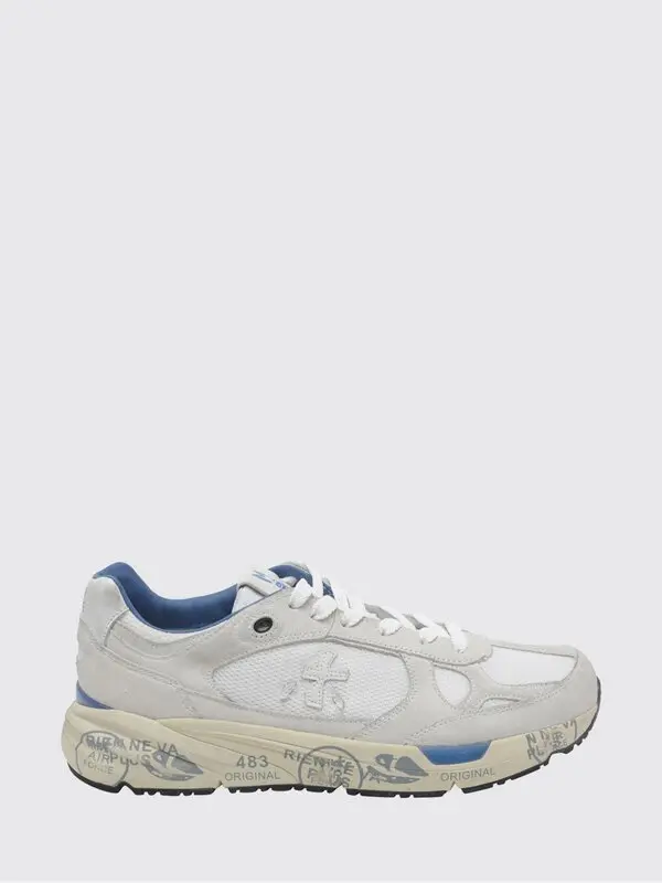 Premiata Mase Suede And Mesh Sneakers - White
