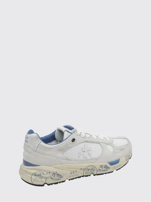 Premiata Mase Suede And Mesh Sneakers - White