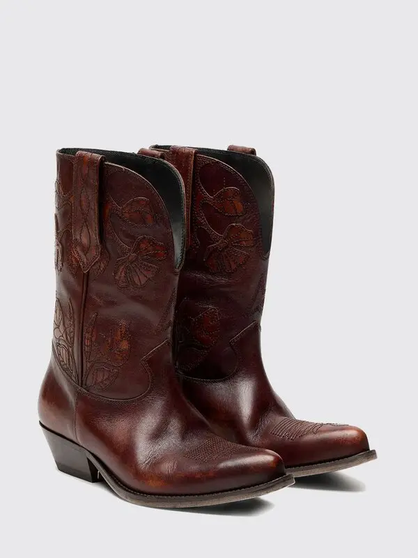 GOLDEN GOOSE Embellished Leather Boots