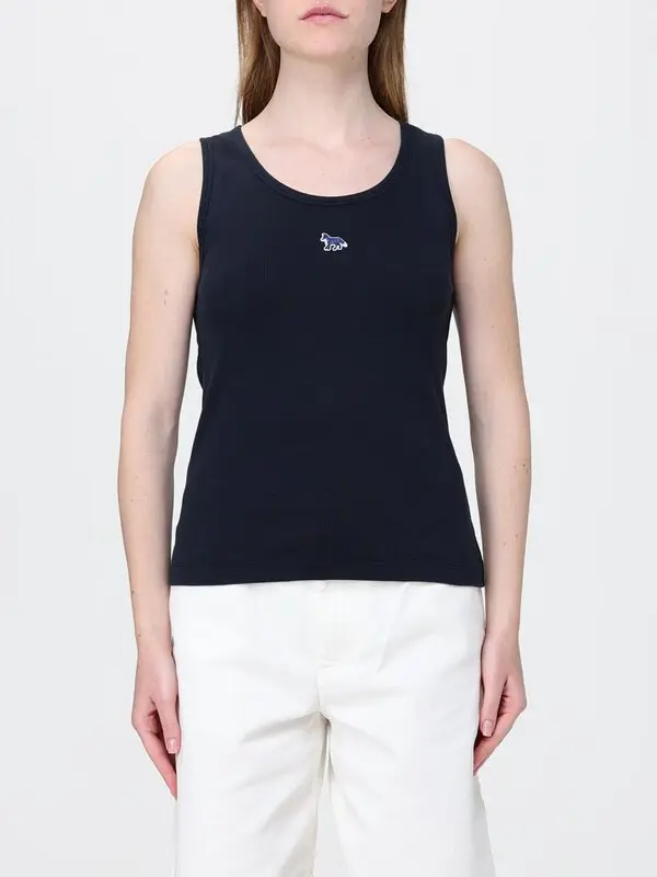Maison Kitsuné Ribbed Tank Top - Blue