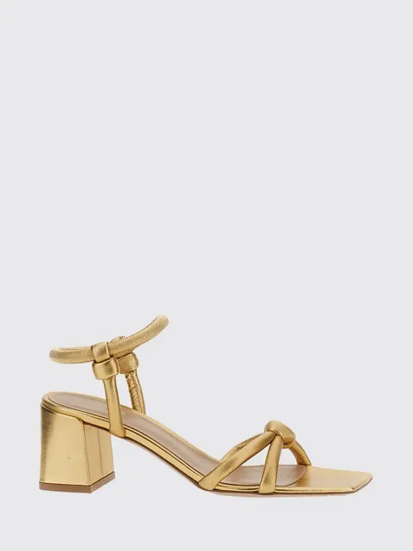 GIANVITO ROSSI Metallic Knot Heeled Sandals