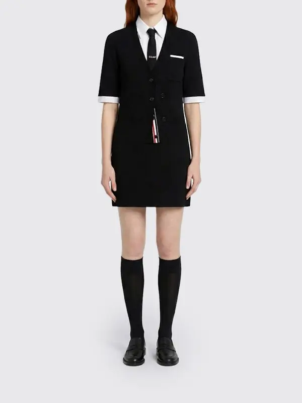 Thom Browne Short Sleeve Dress - Black