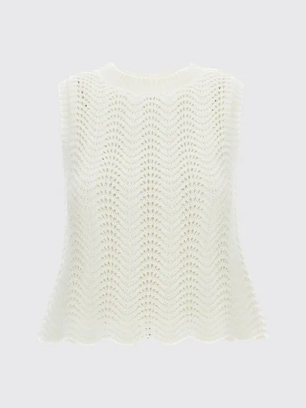 Loulou De Saison Cotton Knit Cropped Top - Ivory
