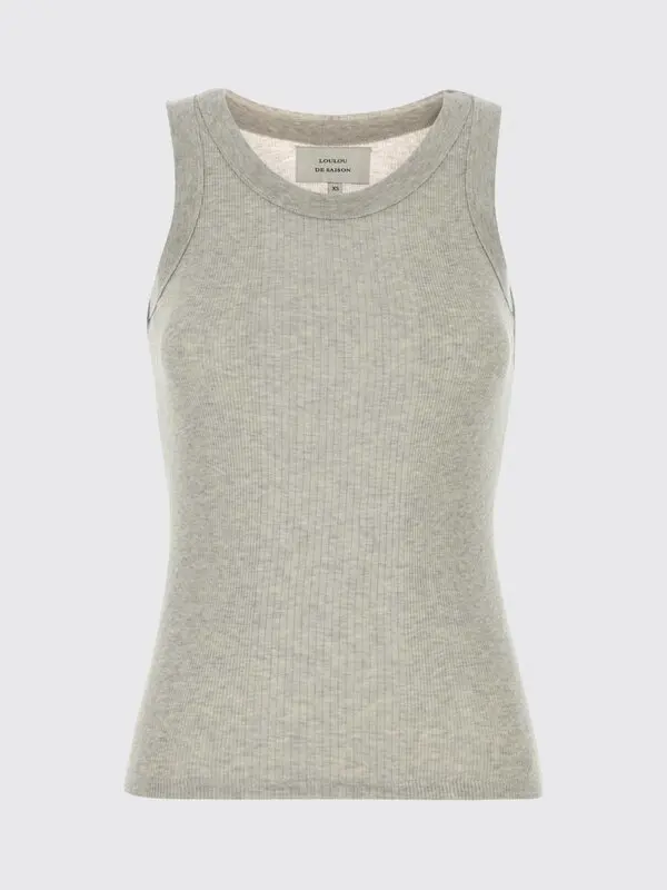 Loulou De Saison Ribbed Tank Top - Grey