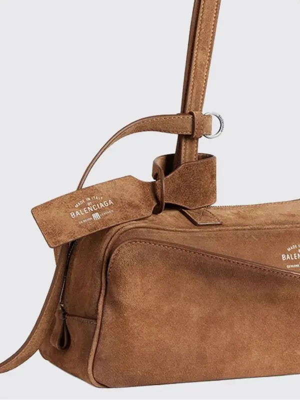 Balenciaga Carrie Small Suede Bag - Hazel