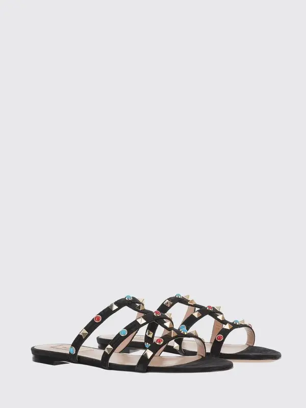 Valentino Garavani Studded Heeled Sandals - Black