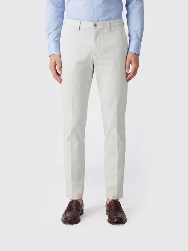 RE-HASH Tailored Chinos With Button Detail - White