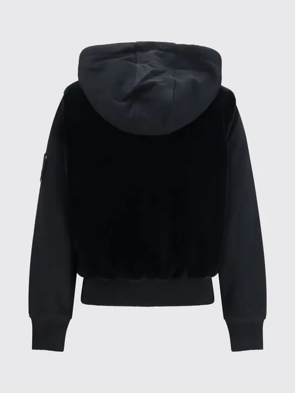 Moose Knuckles Fur Front Zip Hoodie - Black