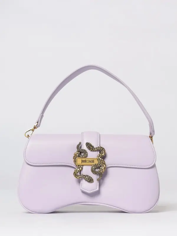Just Cavalli Embossed Logo Shoulder Bag - Lavander