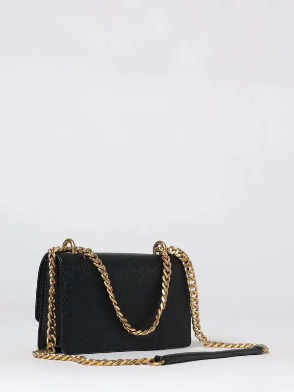Just Cavalli Grained Synthetic Leather Bag With Scarf Detail - Black