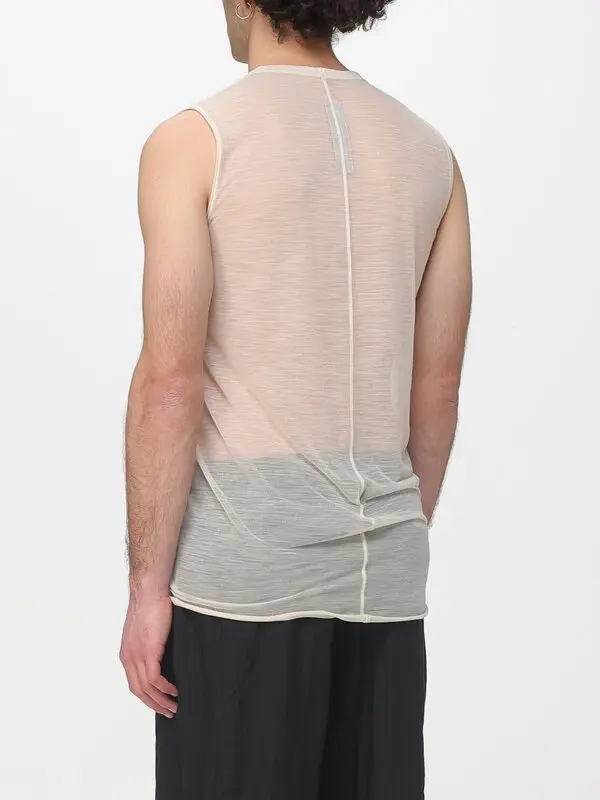 Rick Owens Transparent Wool Blend Tank Top - White