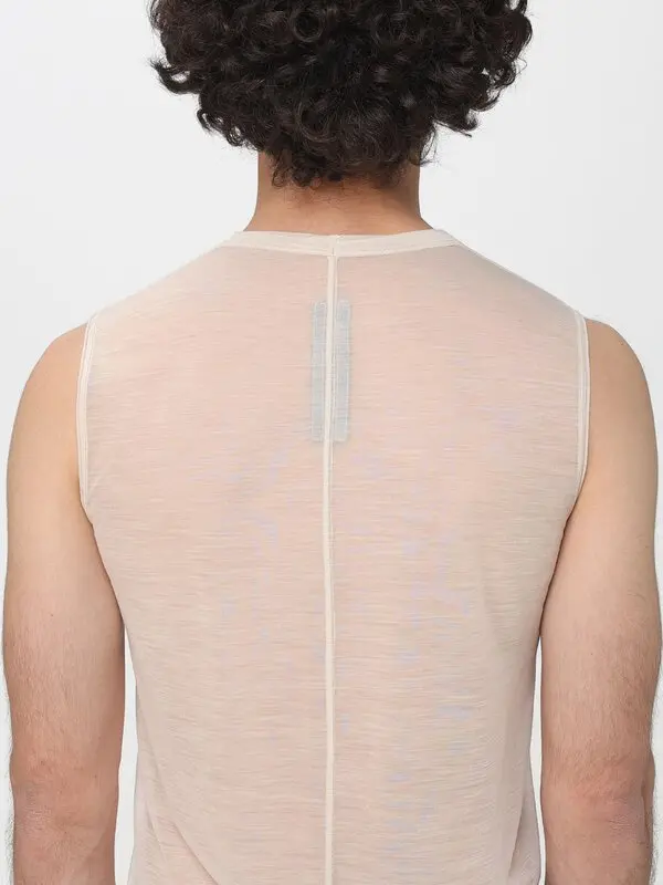 Rick Owens Transparent Wool Blend Tank Top - White