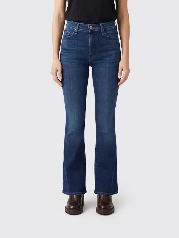 MOTHER Flared Jeans In Stretch Denim - Blue