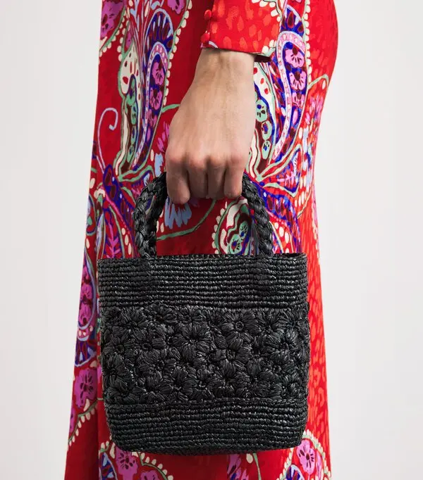 Rixo Raffia Milana Top-handle Bag