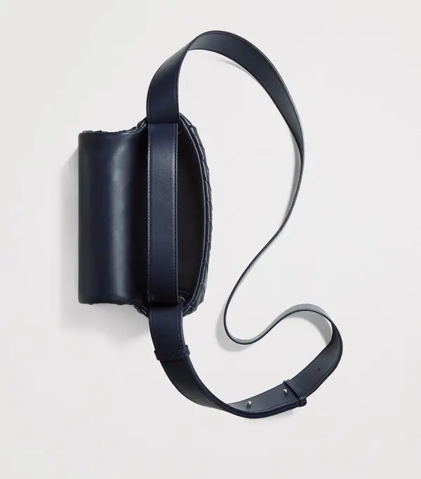 Bottega Veneta Leather Intrecciato Mini Flap Bag