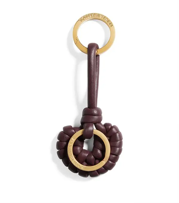 Bottega Veneta Leather Seashell Key Ring