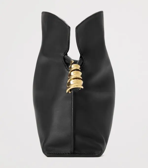 Loewe Mini Leather Flamenco Purse - Black
