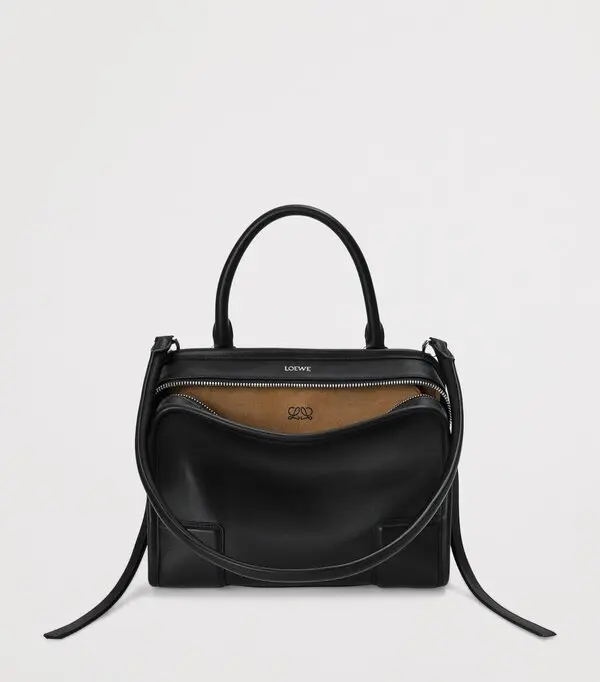 Loewe Small Leather Amazona 180 Top-handle Bag - Black