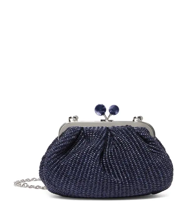 Max Mara Small Woven Pasticcino Clutch - Blue