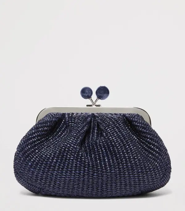 Max Mara Small Woven Pasticcino Clutch - Blue