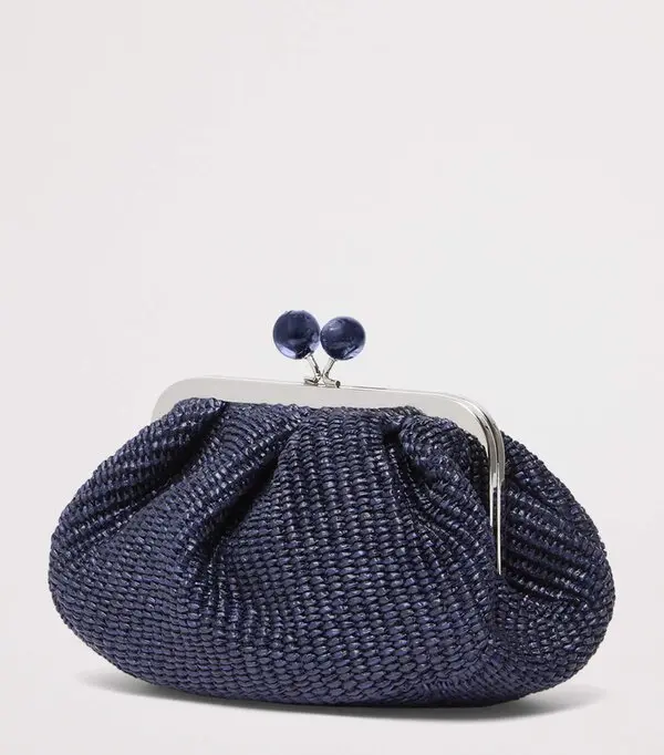 Max Mara Small Woven Pasticcino Clutch - Blue