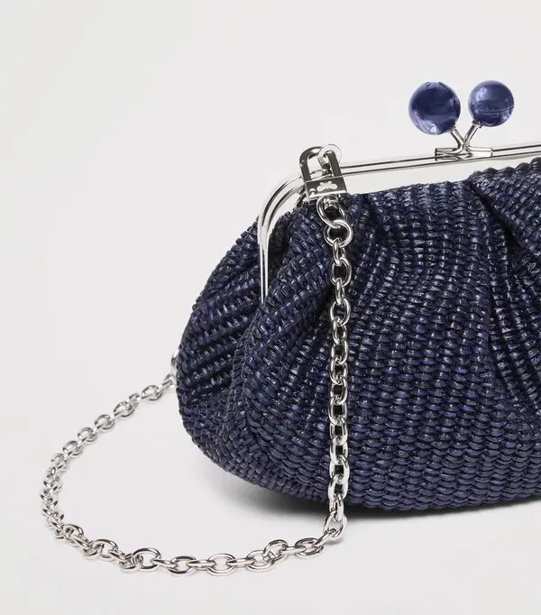 Max Mara Small Woven Pasticcino Clutch - Blue