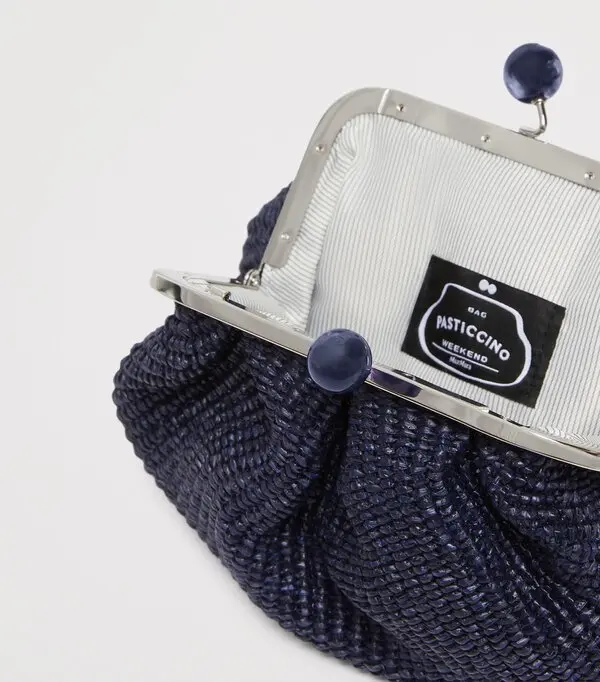 Max Mara Small Woven Pasticcino Clutch - Blue