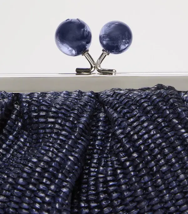 Max Mara Small Woven Pasticcino Clutch - Blue