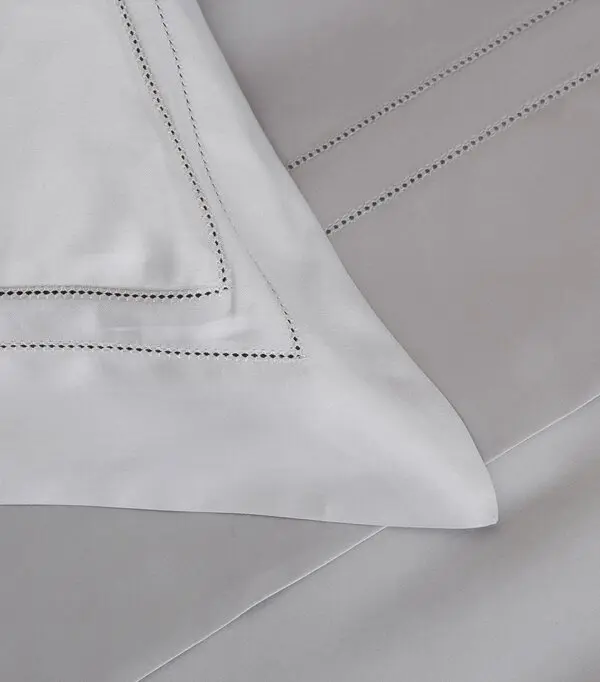 Frette Doppio Ajour Square Pillowcase - Grey
