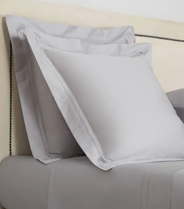 Frette Doppio Ajour Square Pillowcase - Grey