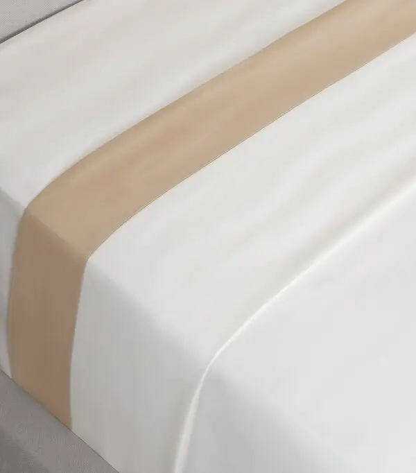 Frette Bold Super King Flat Sheet - Beige