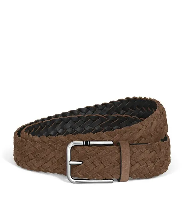 Montblanc Meisterstück Braided Suede Belt - Brown