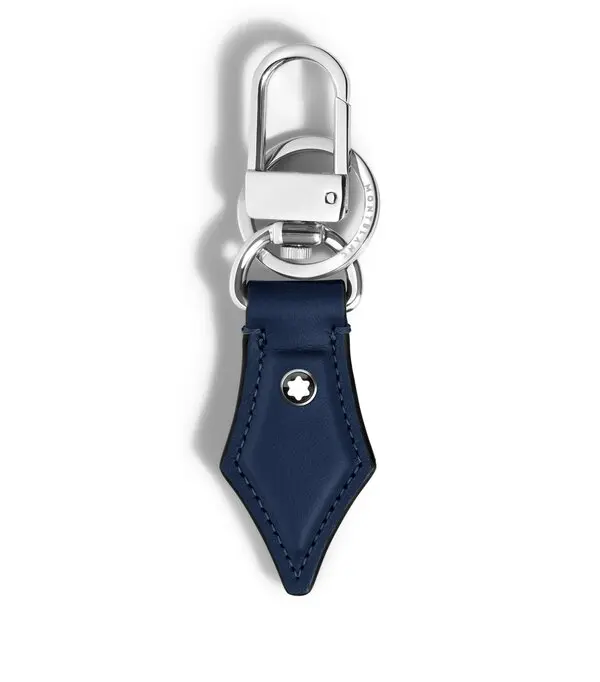 Montblanc Calfskin Nib Keychain - Blue