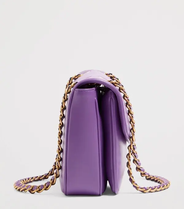 Valentino Garavani Lambskin Djuna Shoulder Bag - Purple