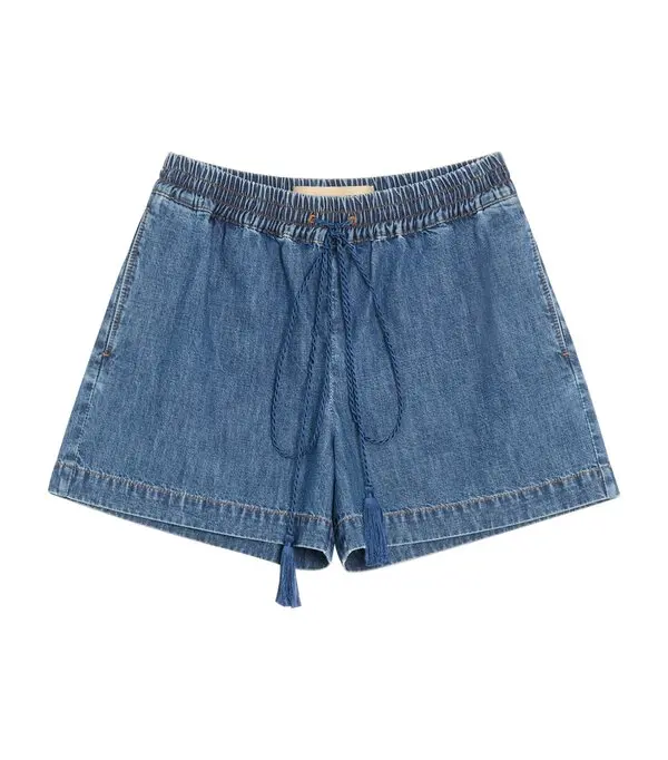 Valentino Garavani Denim Drawstring Shorts