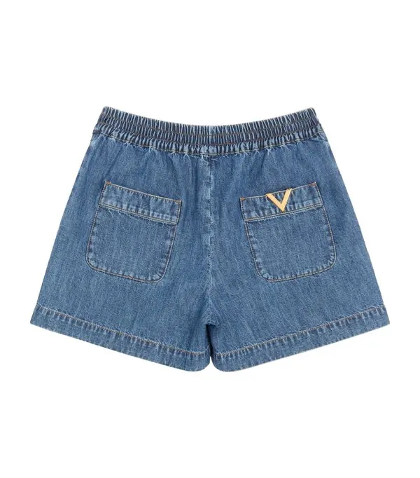 Valentino Garavani Denim Drawstring Shorts