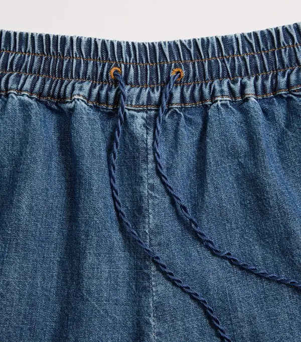 Valentino Garavani Denim Drawstring Shorts
